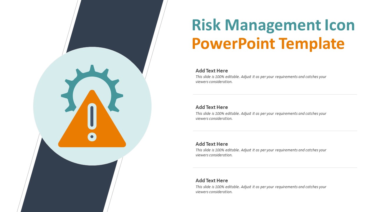 Risk Management Icon PowerPoint Template | PPT Templates