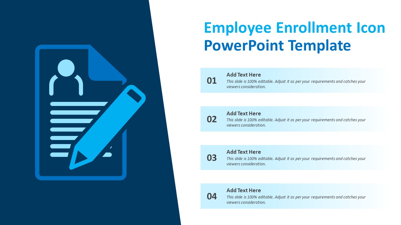 Employee Enrollment Icon PowerPoint Template | PPT Templates
