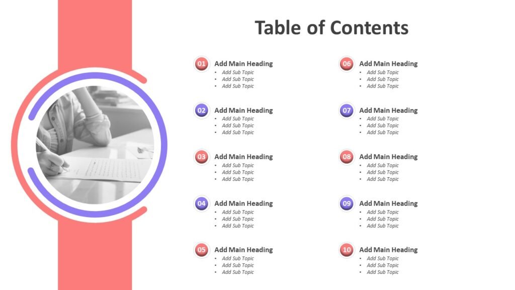 Table of Contents Presentation Template | PPT Templates