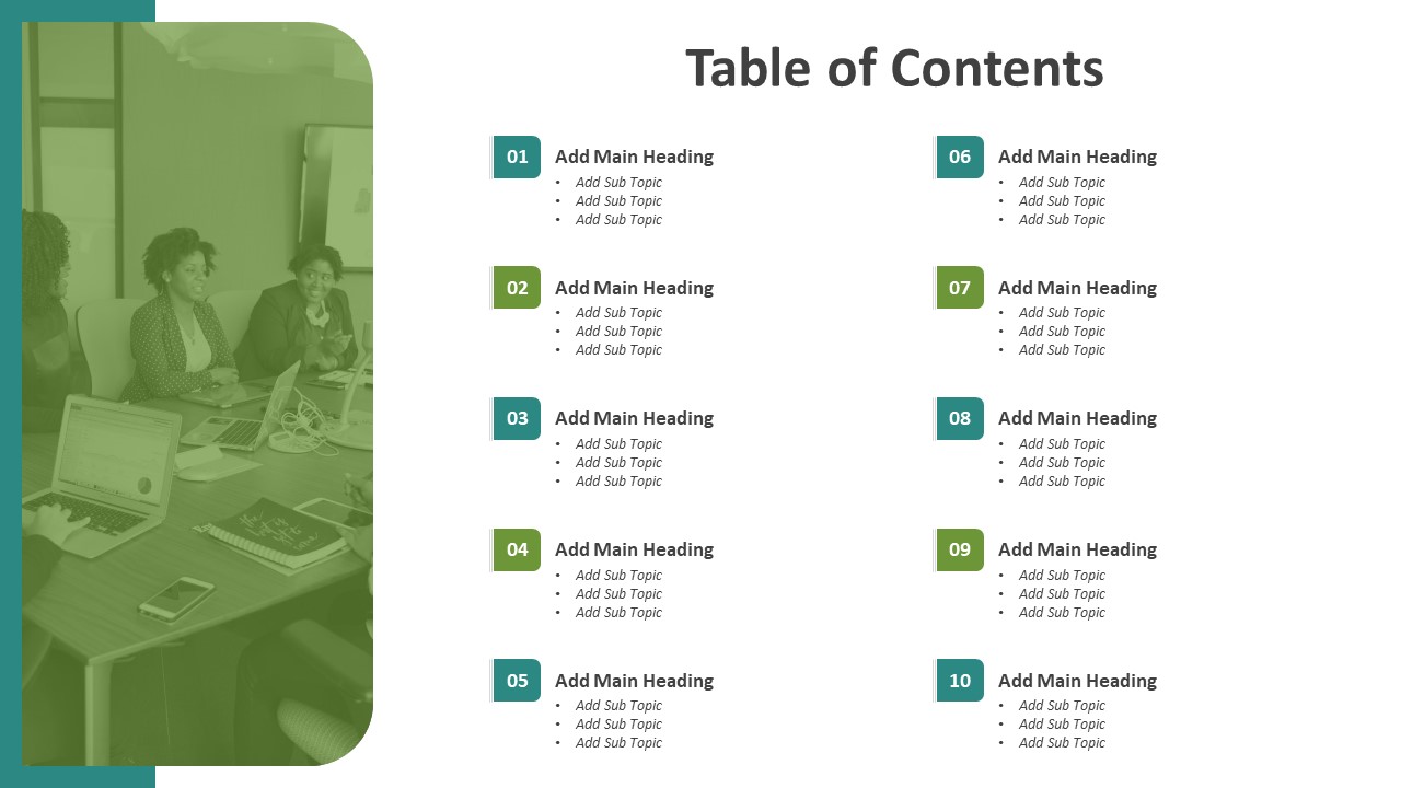 Table of Contents PowerPoint Presentation Slide | PPT Templates