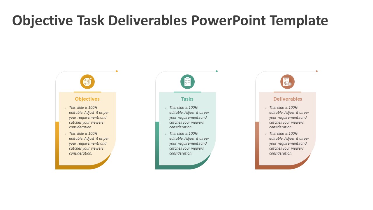 Objective Task Deliverables PowerPoint Template | PPT Templates Objective Task Deliverables PowerPoint Template | PPT Templates