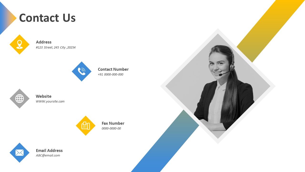 Contact Us PowerPoint Template Design | PPT Templates