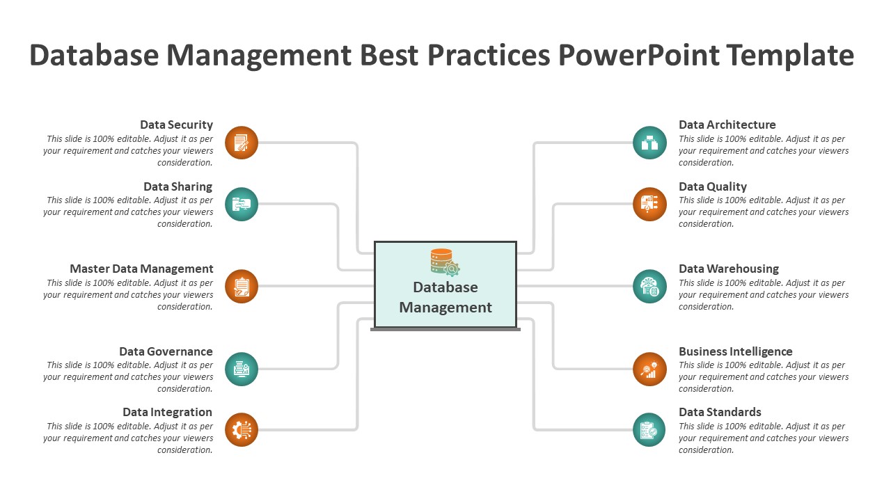 Database Management Best Practices PowerPoint Template Database Management Best Practices PowerPoint Template