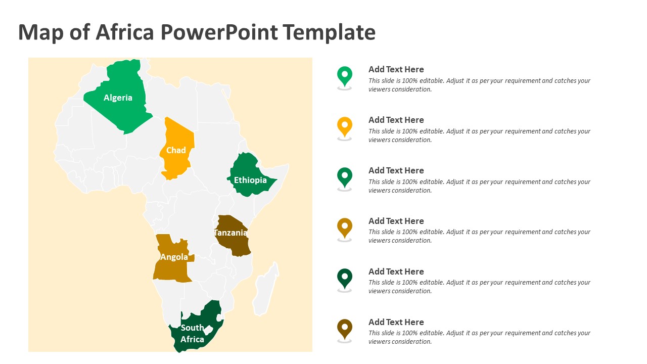 Map of Africa PowerPoint Template | PPT Templates