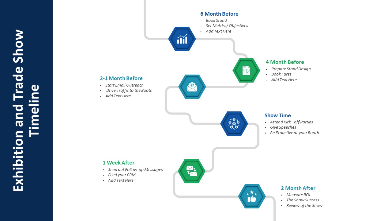 Exhibition and Trade Show Timeline PowerPoint Template