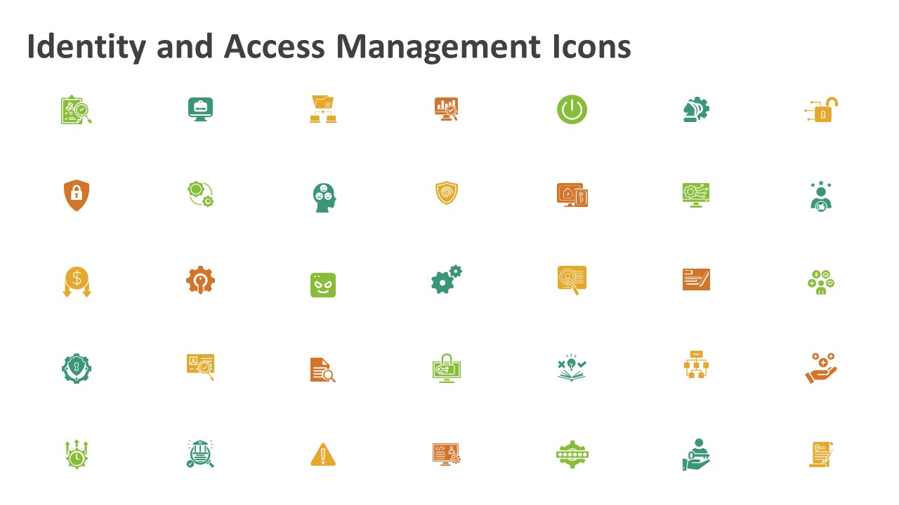 Identity and Access Management Icons PowerPoint Template