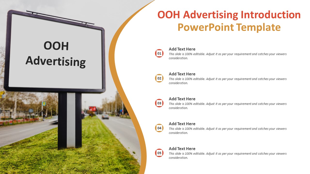 OOH Advertising Introduction PowerPoint Template | PPT Template