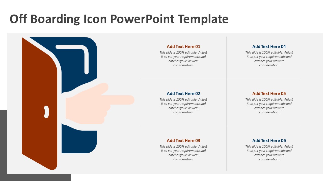 Off Boarding Icon PowerPoint Template
