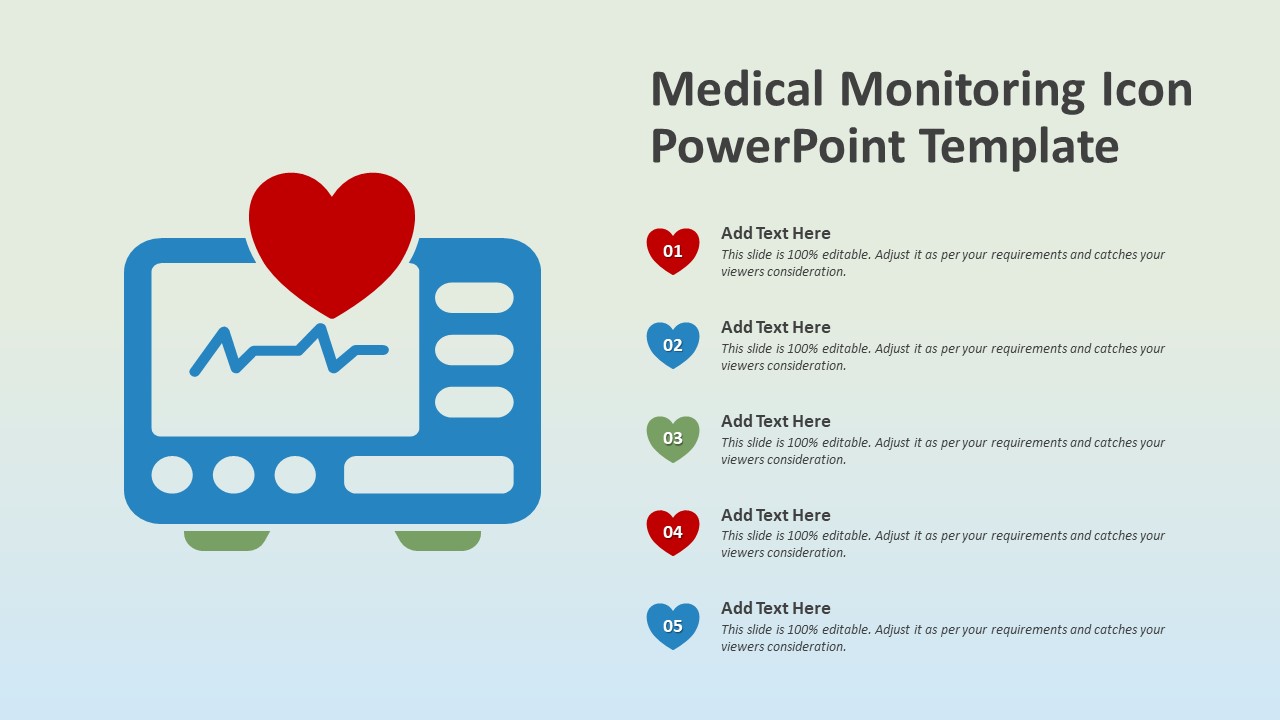 Medical Monitoring Icon PowerPoint Template | PPT Templates
