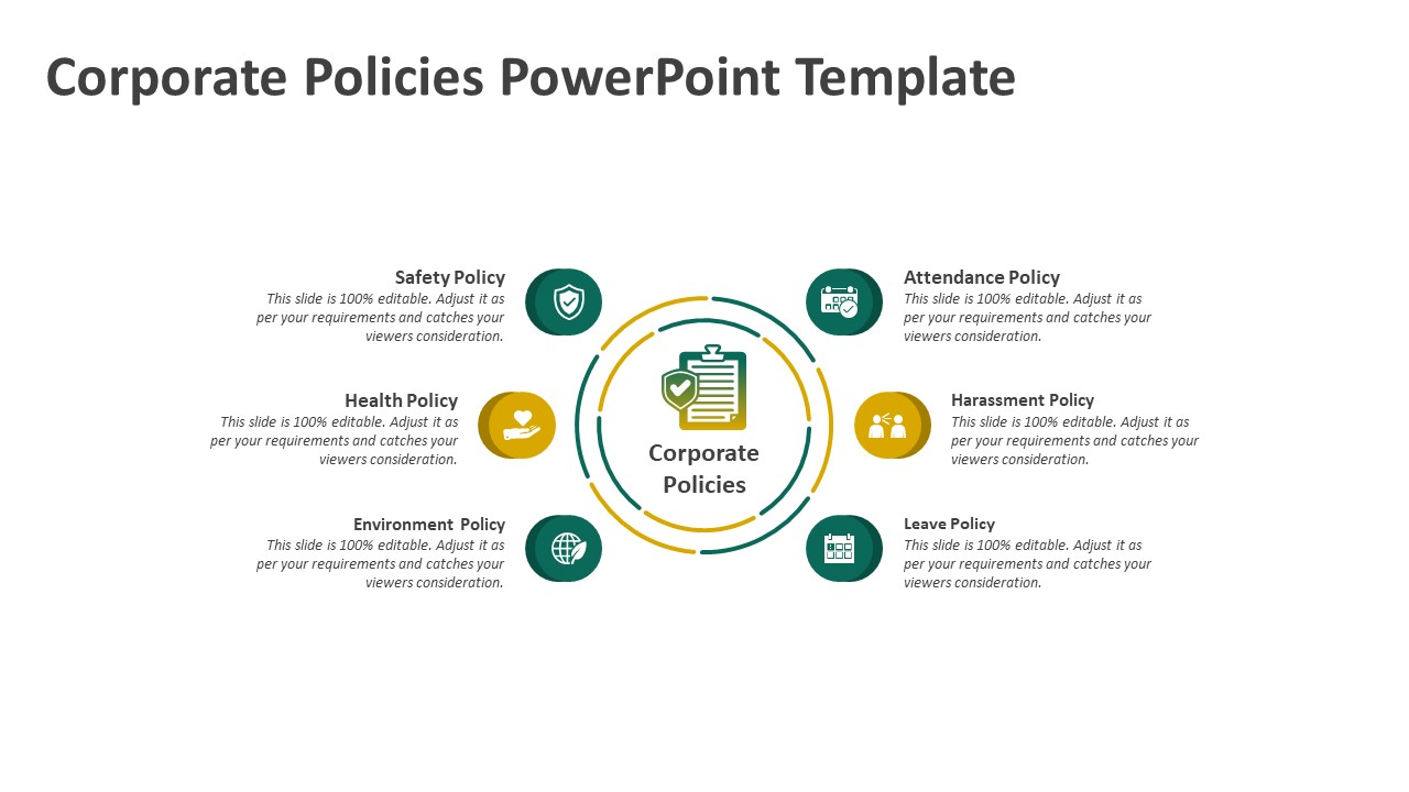Corporate Policies PowerPoint Template | PPT Templates