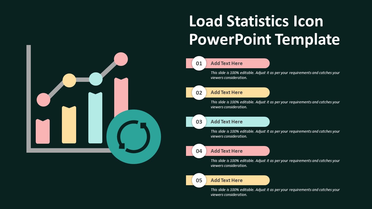 Load Statistics Icon PowerPoint Template | PPT Templates