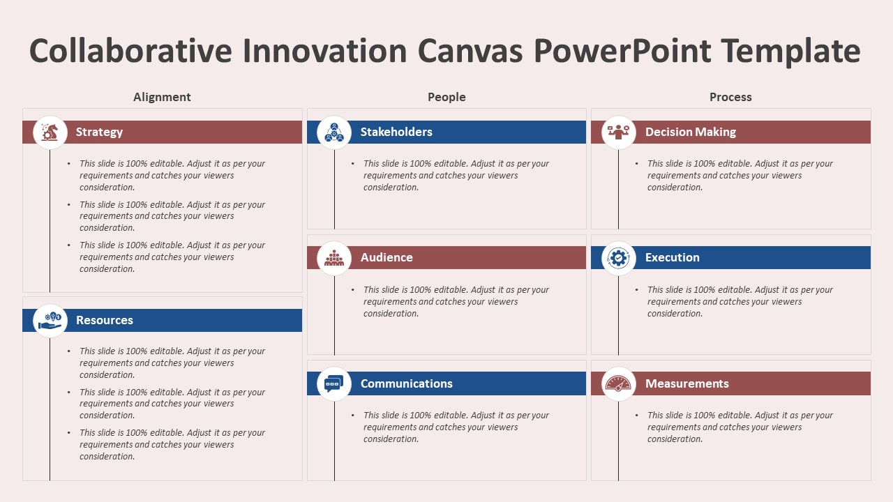 Collaborative Innovation Canvas PowerPoint Template | PPT Slides