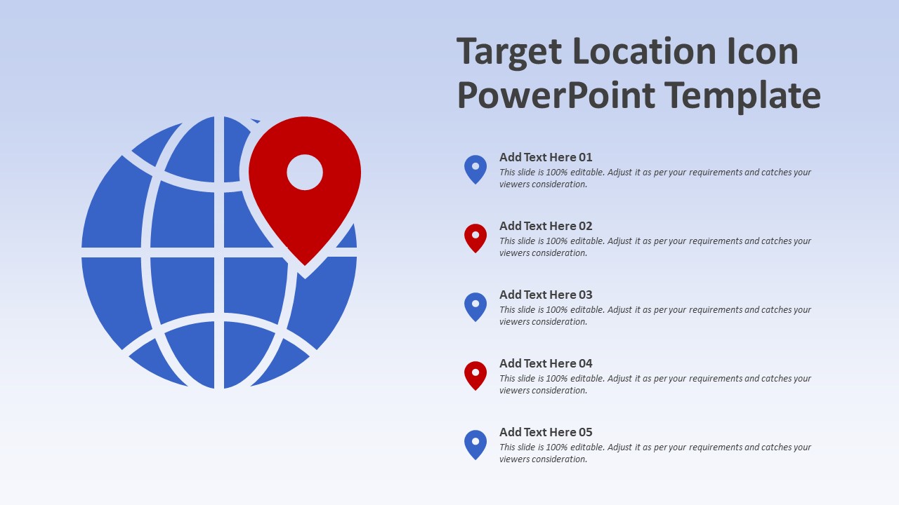 Target Location Icon PowerPoint Template | PPT Templates