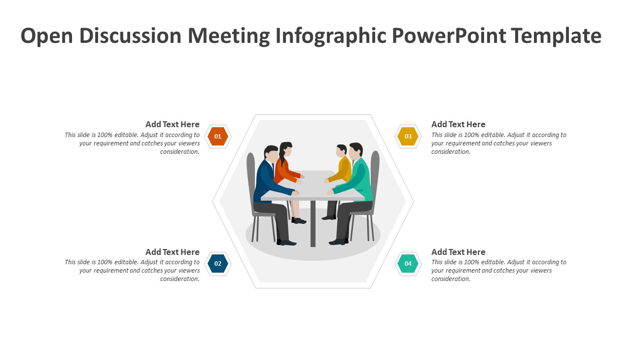 Open Discussion Meeting Infographic PowerPoint Template