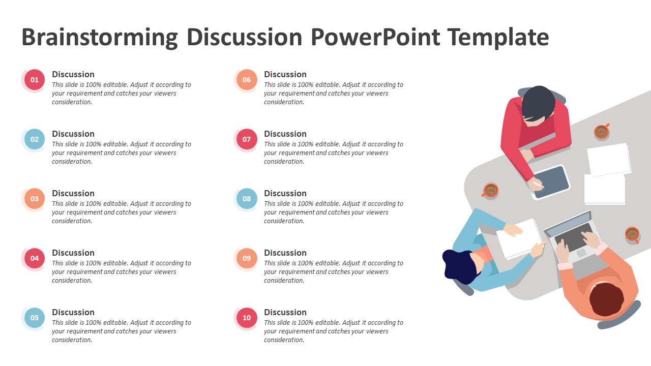 Brainstorming Discussion PowerPoint Template | PPT Templates