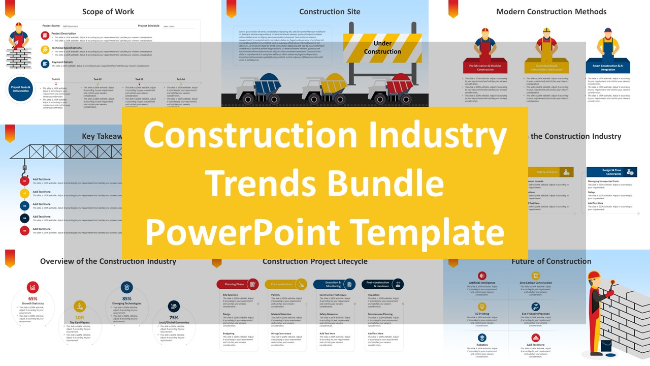 Construction Industry Trends Bundle Powerpoint Template