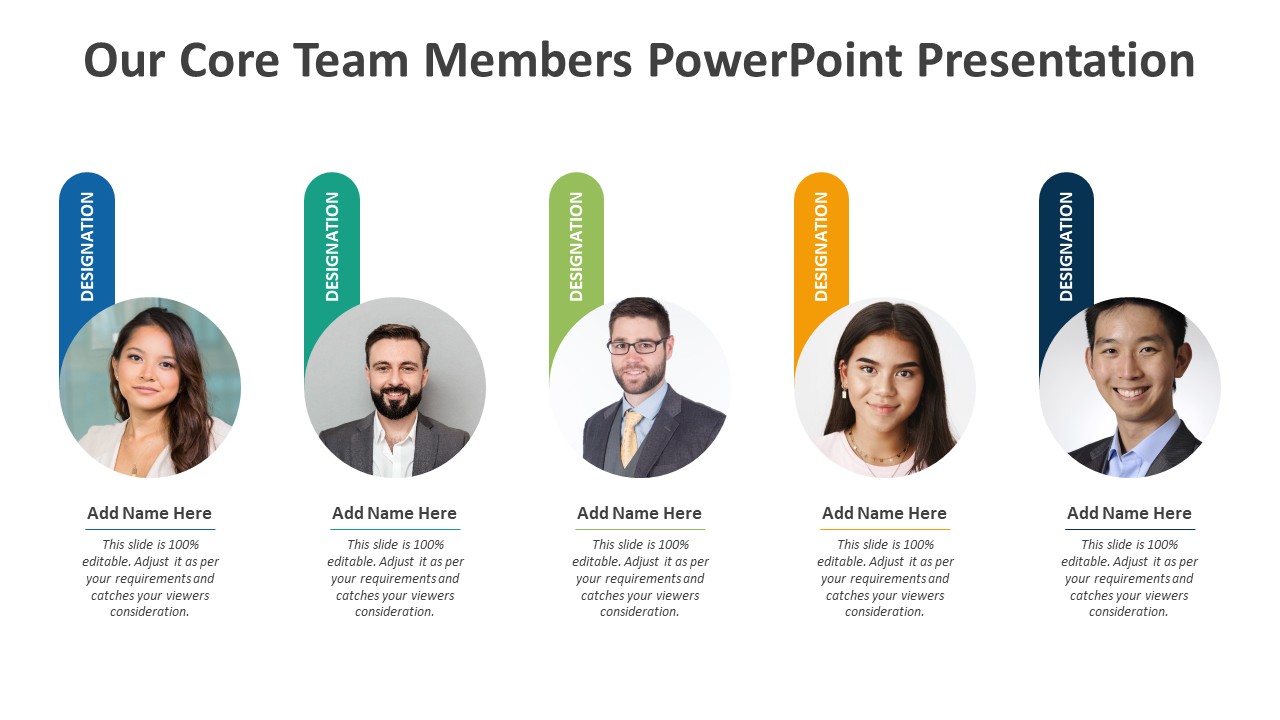 Our Core Team Members PowerPoint Presentation | PPT Slides