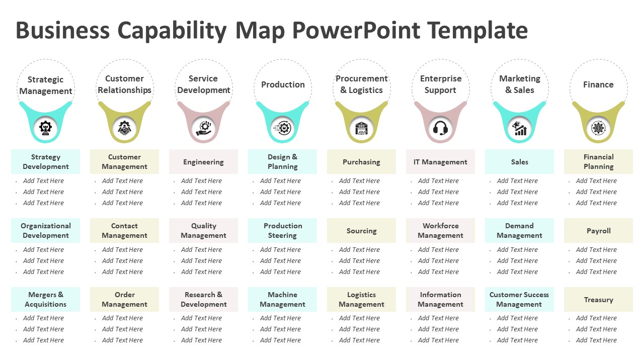 Business Capability Map PowerPoint Template | PPT Templates