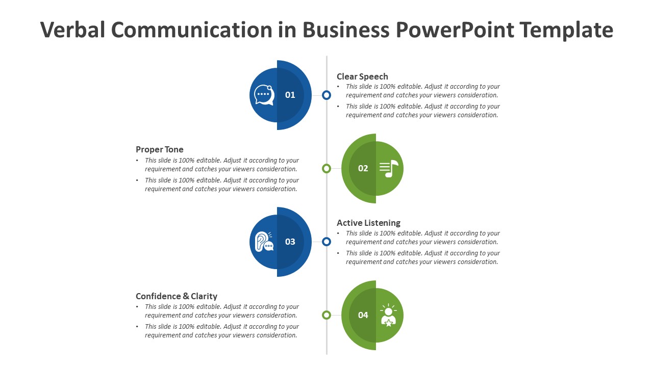Verbal Communication in Business PowerPoint Template